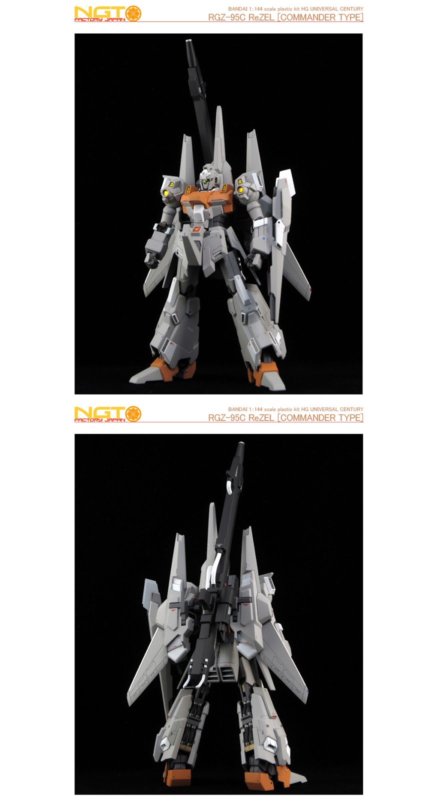 GUNDAM GUY: HGUC 1/144 RGZ-95C ReZEL [Commander Type] - Customized Build