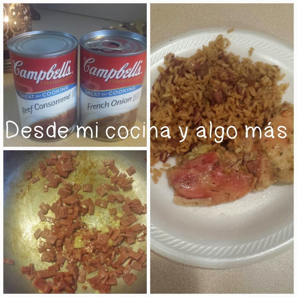 Desde mi cocina y algo más: Arroz con cebolla y bacon