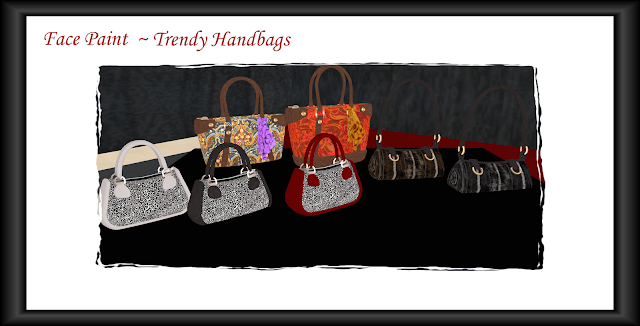 caryn Ashdene's Second Life Experience: Face Paint: Trendy Handbags