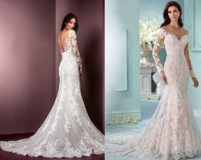 Uzun Kollu Güpürlü Gelinlik Modelleri - Moda Hobi Kadın Sitesi