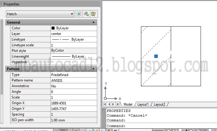 cara membuat hatch - belajar autocad