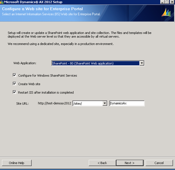 Dynamics AX: Step by Step Guide How to Install Dynamics AX2012 Enterprise Portal