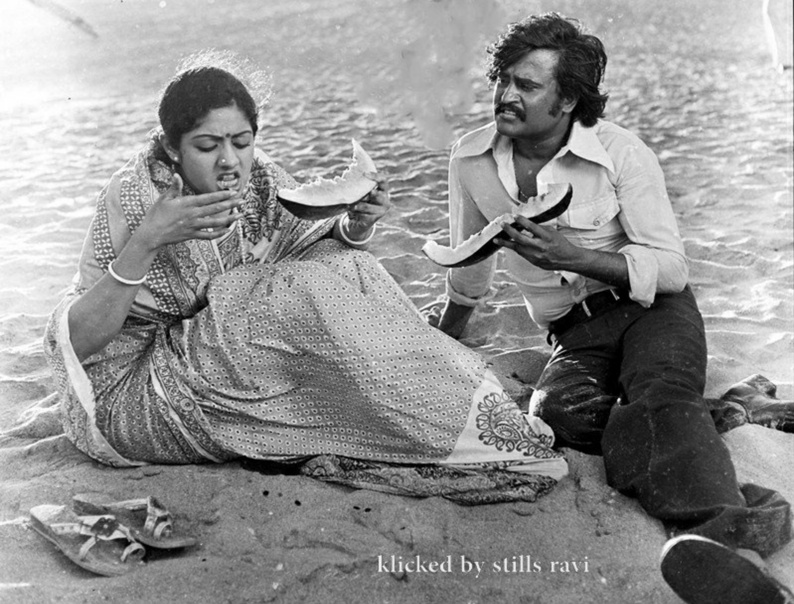 Sridevi: Young Sridevi and Rajinikanth in Johnny (1980)
