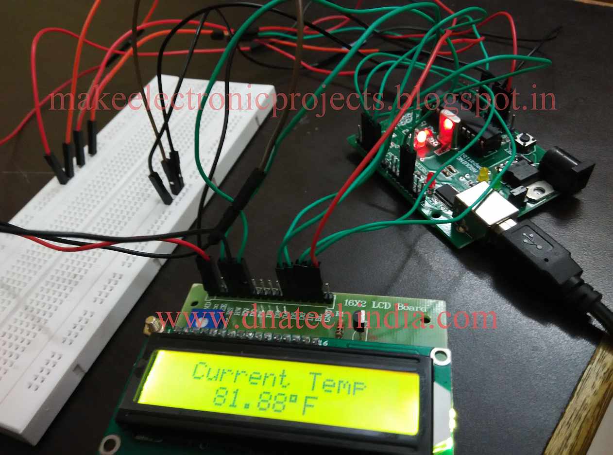 Arduino Based Digital Thermometer ~ Crazy for Electronics