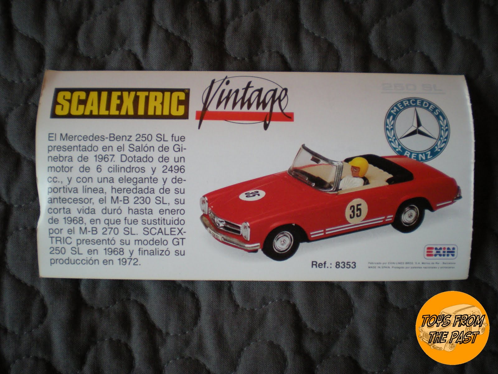 Toys from the Past: #107 SCALEXTRIC – MERCEDES 250 SL SPORT VINTAGE (1992)