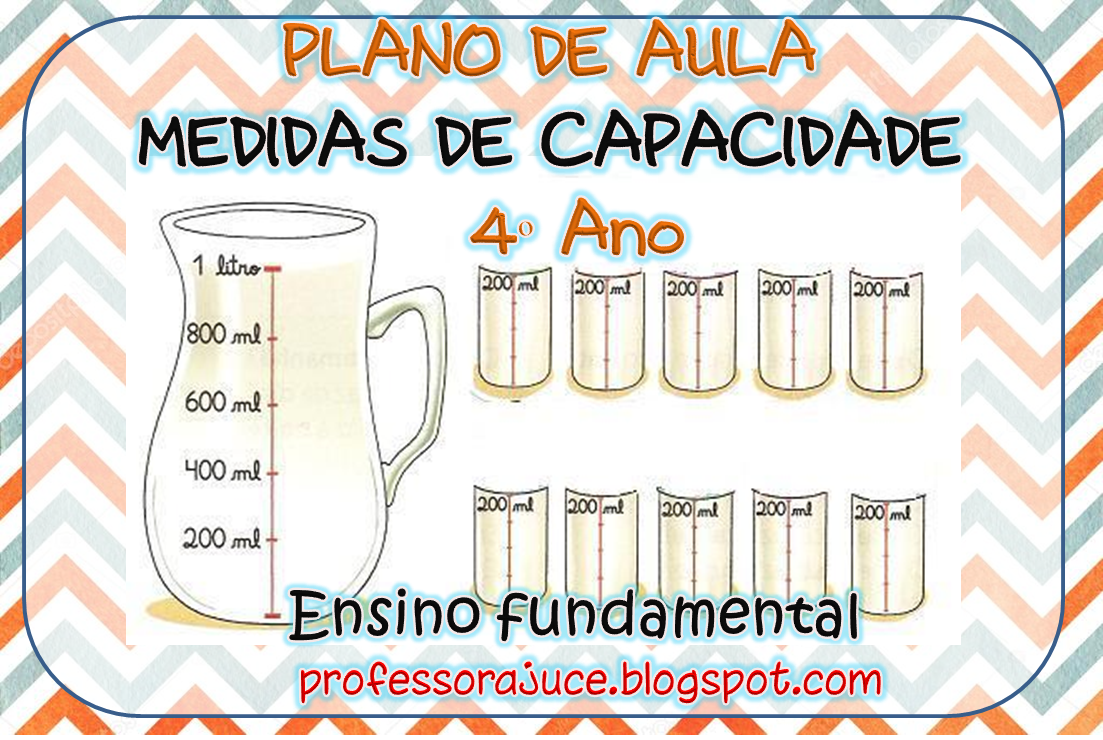 Professora Juce: PLANO DE AULA - Medidas de capacidade