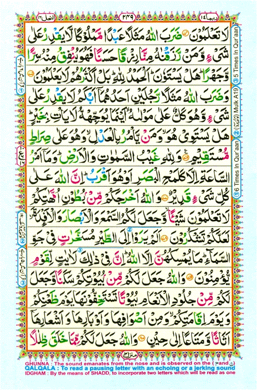 Gateway to Quran: Colour Coded Quran - Para 14