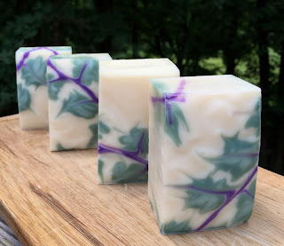 Soap Lily: Ebru Art Inspired Painted Fern Soap