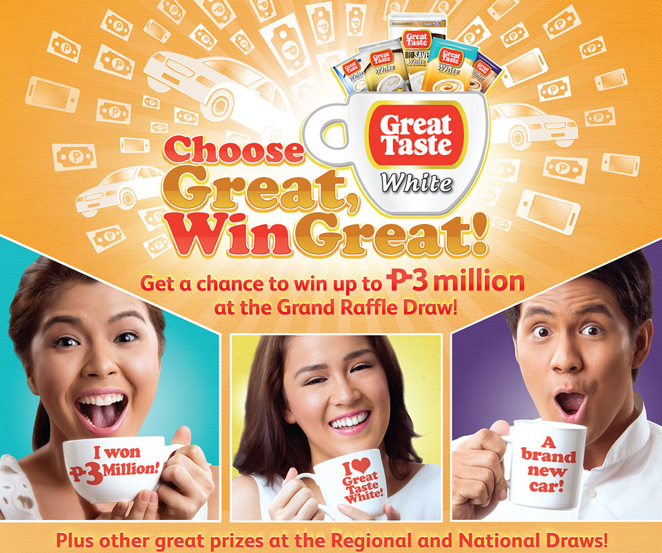 Great Taste White Choose Great, Win Great Raffle Promo now on its Final ...