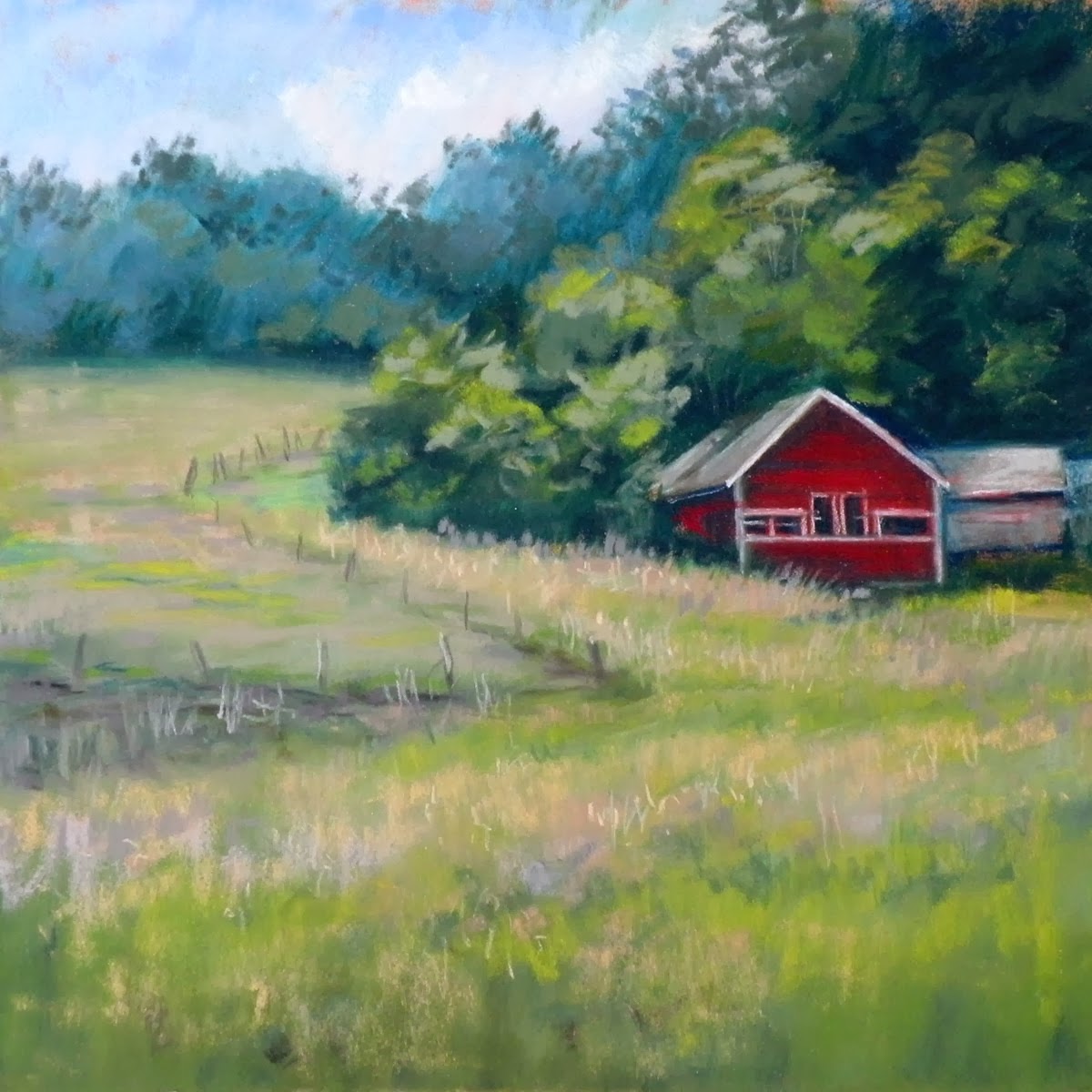 Sandra Kavanaugh Fine Art: Rock Farm, Pastel