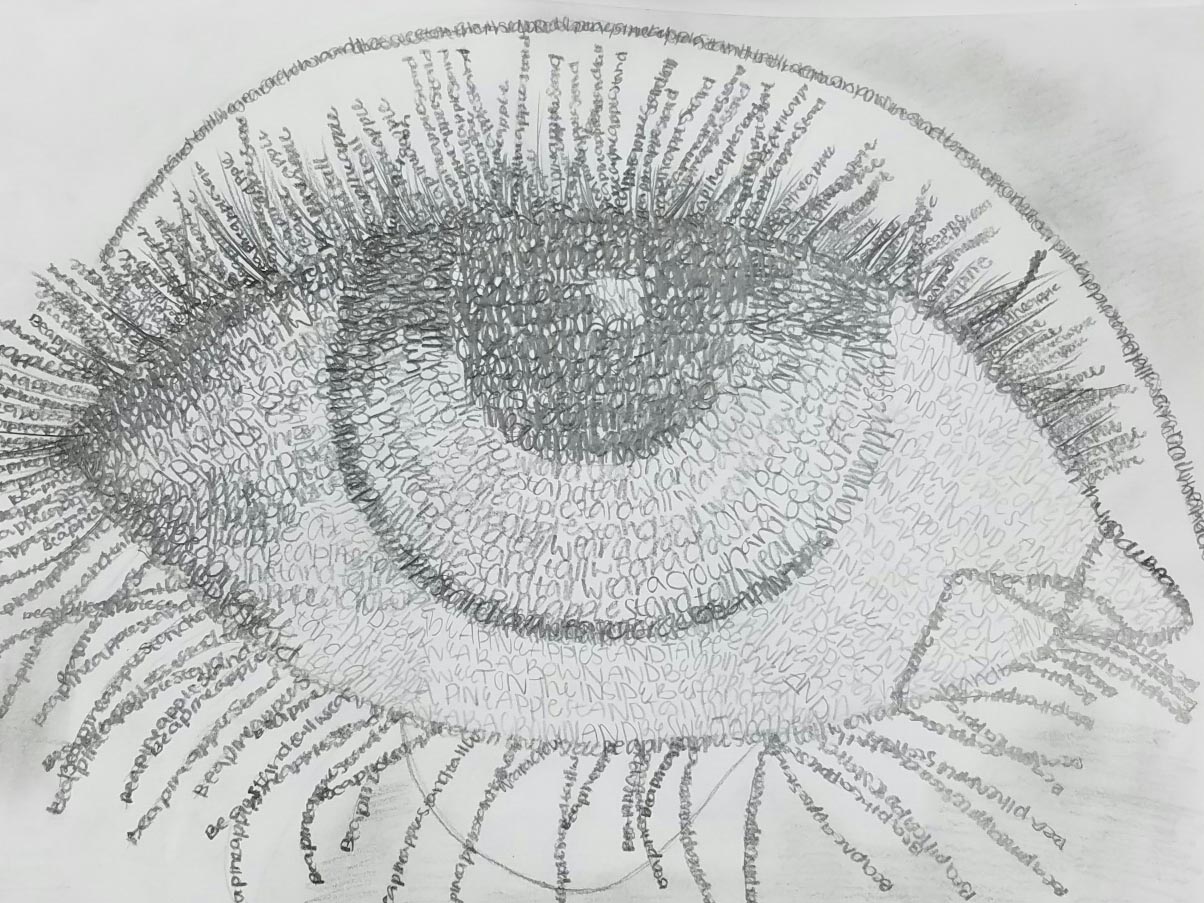 Jerdee's Art Classes: Drawing A | Text Drawings