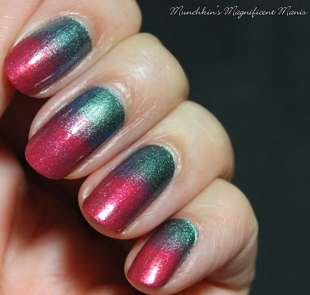 Munchkin’s Magnificent Manis: Lava Meets Water- Gradient Nail Design