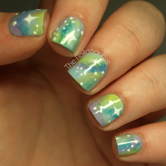 The Nailasaurus | UK Nail Art Blog - Pastel Planets: Matte Nebula Nails ...