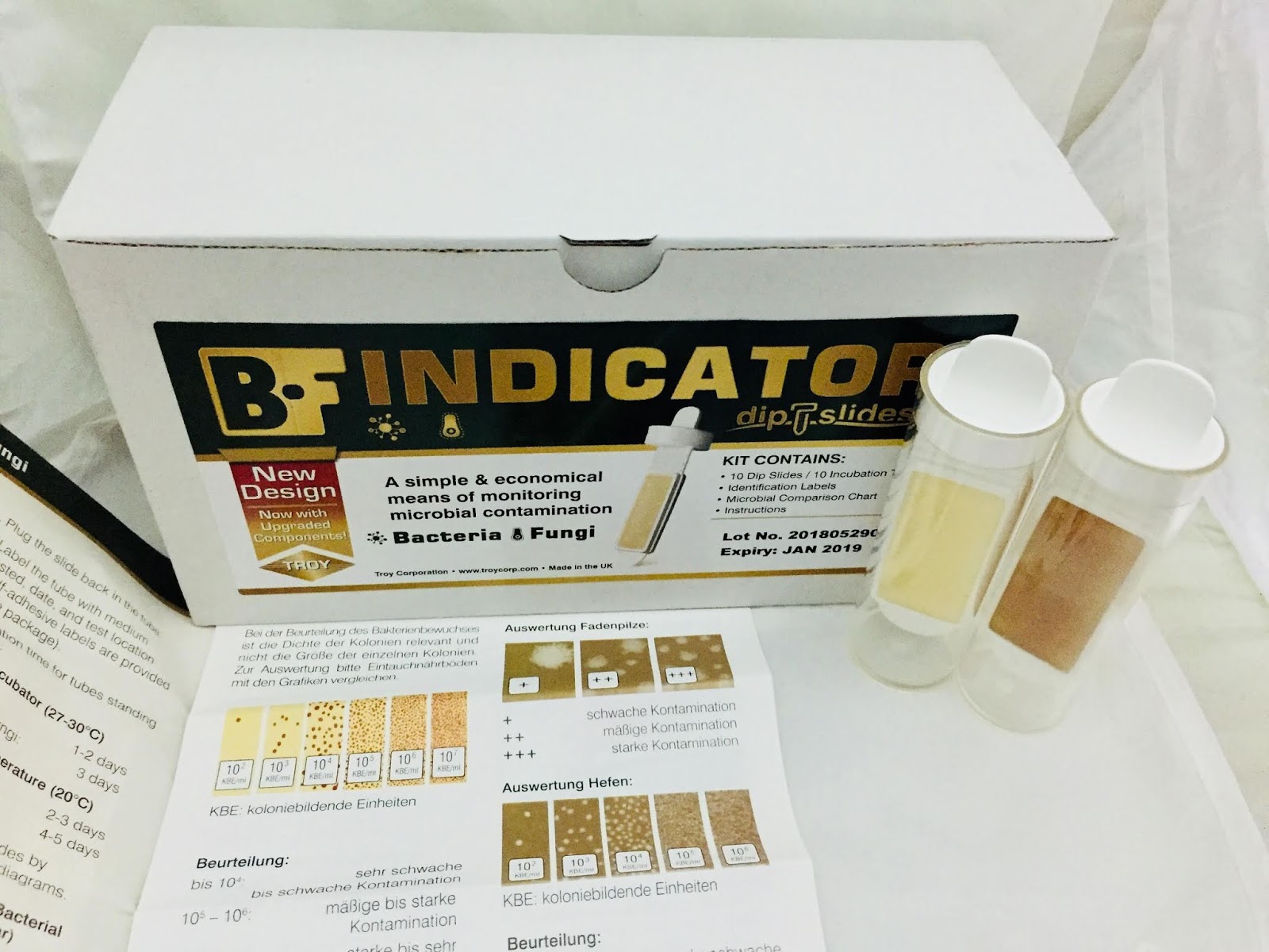 LAB ONLINE: ชุดทดสอบแบคทีเรีย (BF indicator)