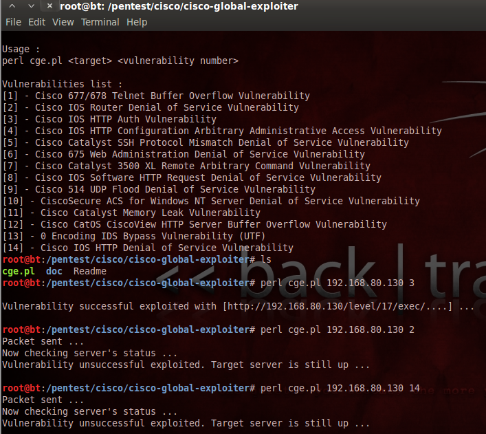 Cisco Global Exploiter (CGE) :: Tools - ToolWar | Information Security ...