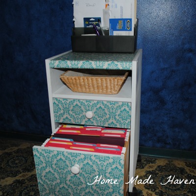 Home Made Haven: Fabric Covered File Cabinet Tutorial