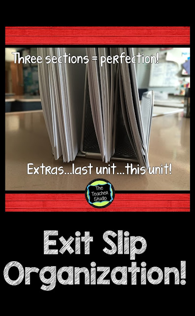 Bright Ideas: Exit Slip Storage! - The Teacher Studio