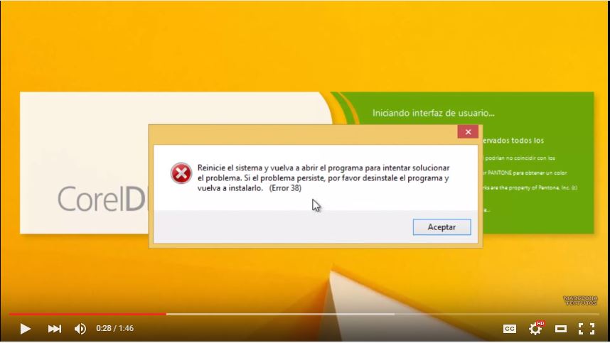 Margdona Tectutos: Como solucionar Error 38 de Corel DRAW X5 - X6 - X7 2015