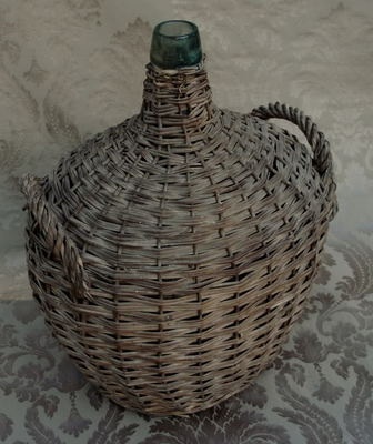 a perfect gray: wicker wrapped bottles