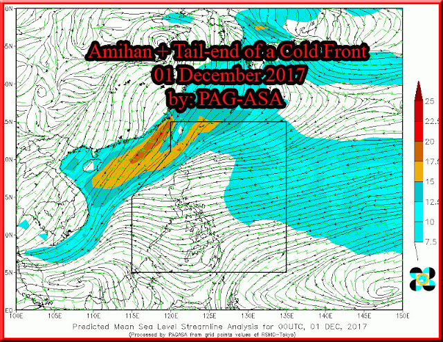 PAG-ASA WEATHER FORECAST UPDATE: Amihan & Tail of Cold Front for 01 ...