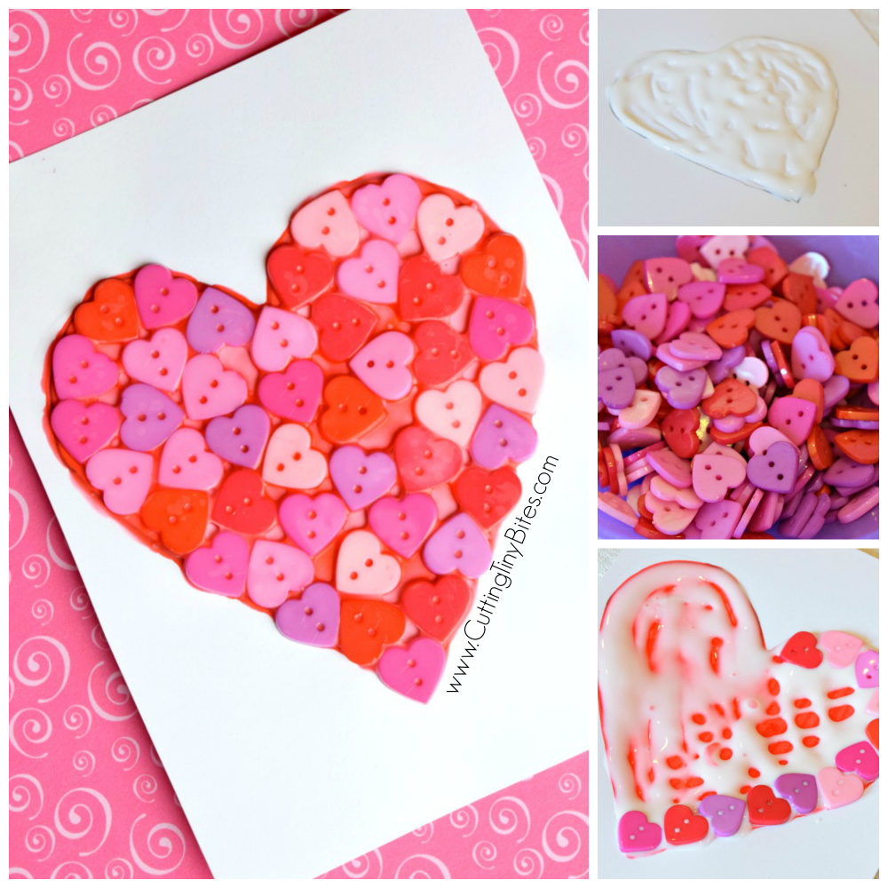 Cute As A Button Valentine Craft | What Can We Do With Paper And Glue