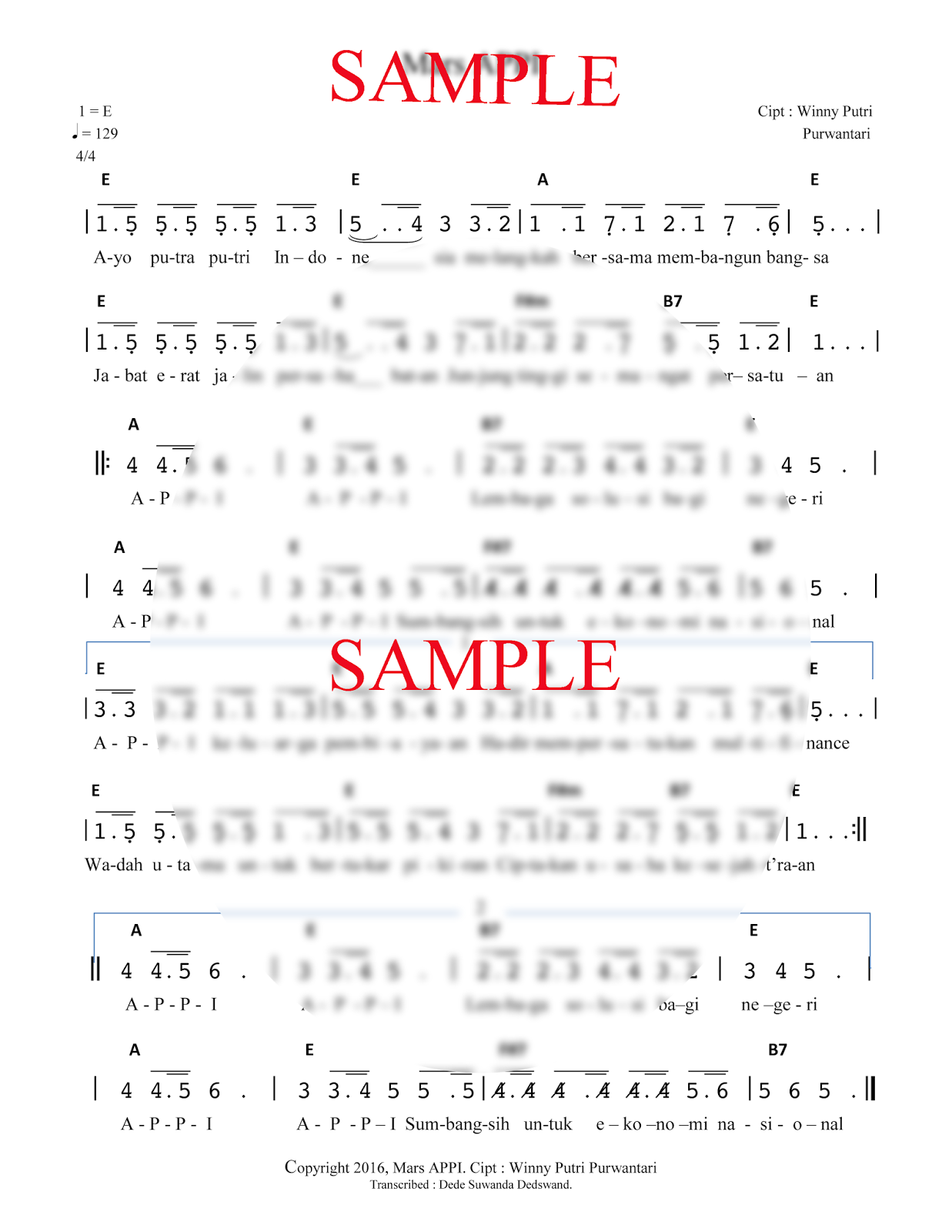 Contoh Hasil Penulisan Pesanan Partitur Not Angka Bapak Rangga - Jasa ...