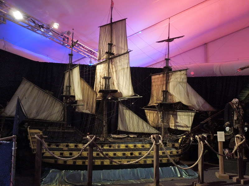 HMS Endeavour filming model from Pirates of the Caribbean on display ...