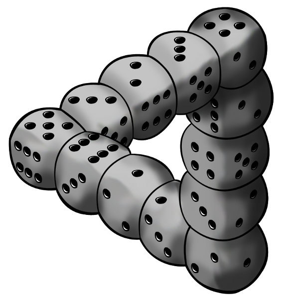 Impossible world site blog: Impossible triangle from dices