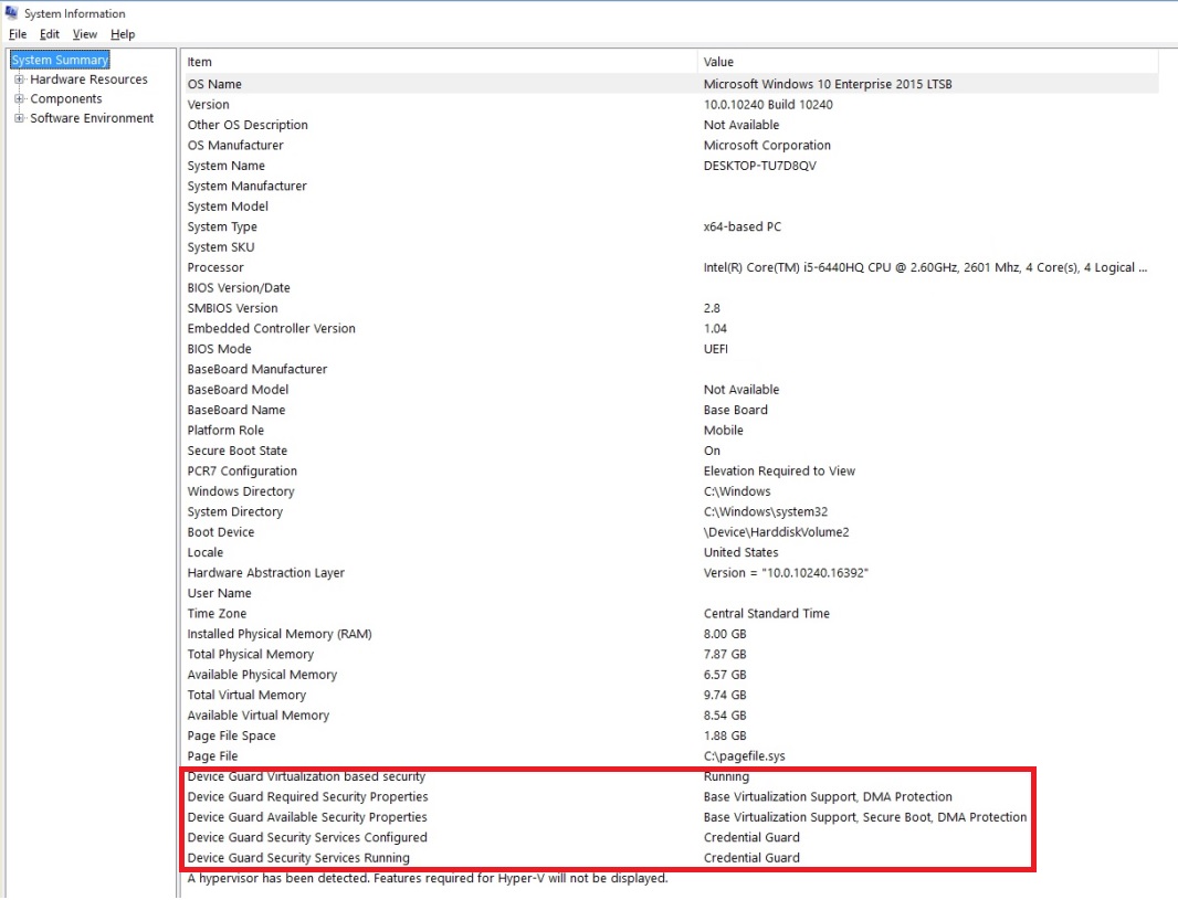 Blue Teamer: Deploy Credential Guard - Windows 10