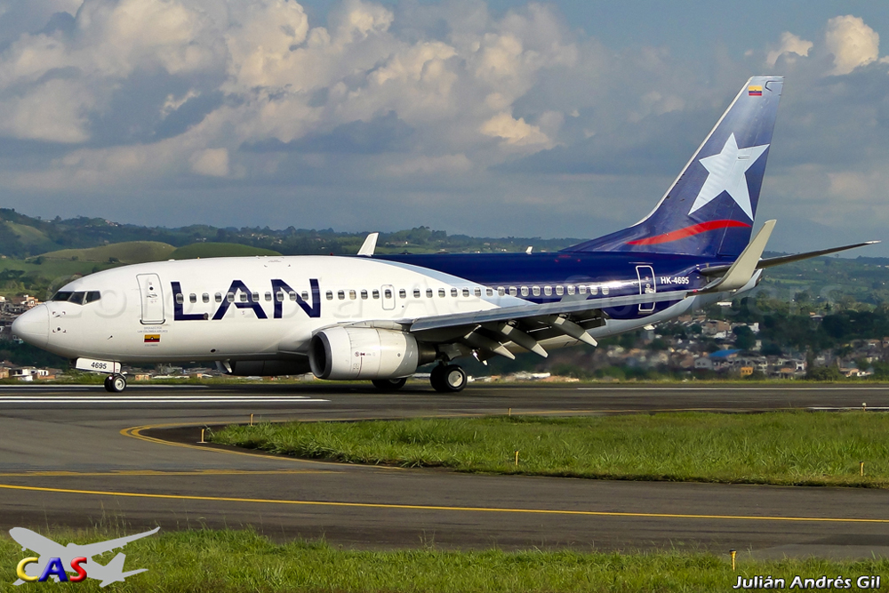 Flotas Aéreas: HK-4695 - LAN COLOMBIA - B737-7Q8 - CN: 30710