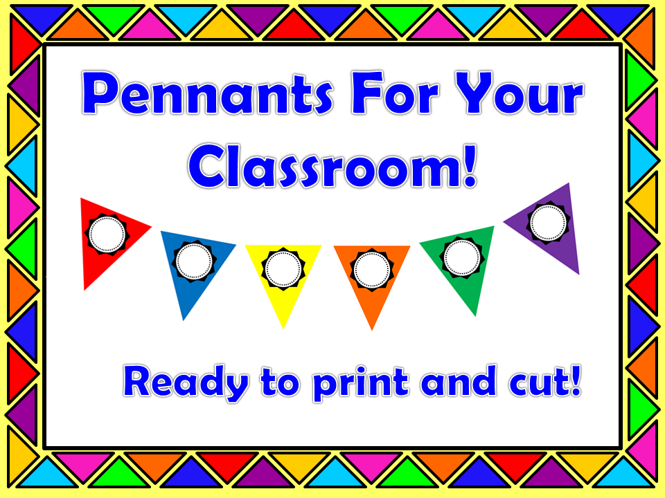 My Math Imagination: Pennants for your classroom!