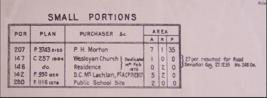 Old Images of Rylstone District: Wesleyan Church Camboon Parish Louee Map