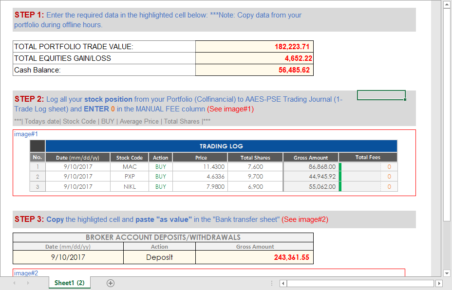 AA Excel Spreadsheets