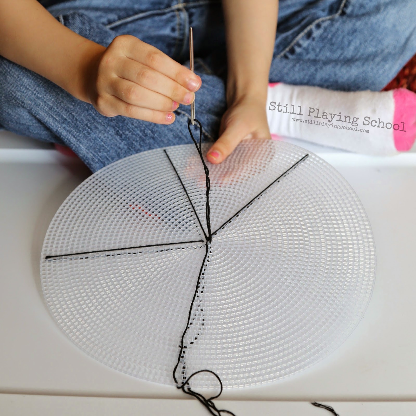 Sewing Spider Webs | Still Playing School