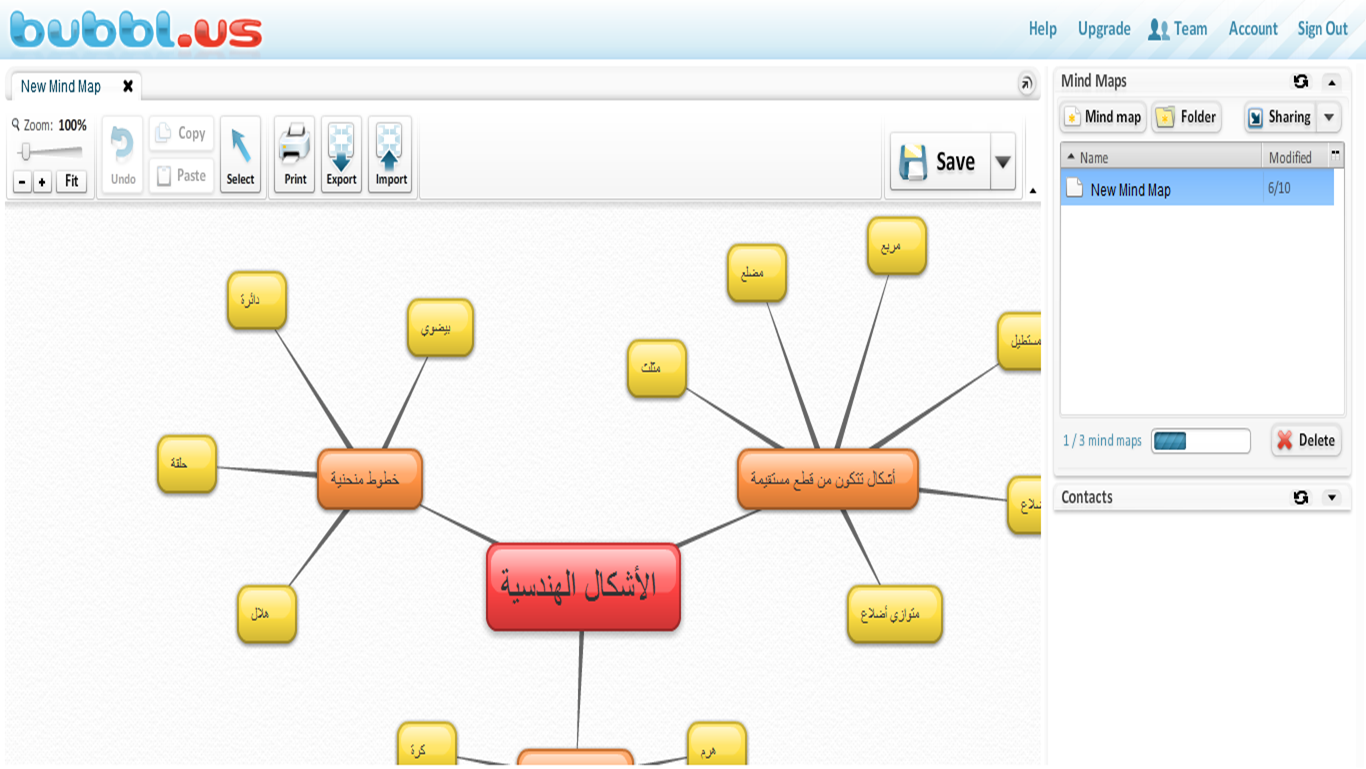 أدوات تعلم محوسبة : مخطط المفاهيم - Bubbl.US
