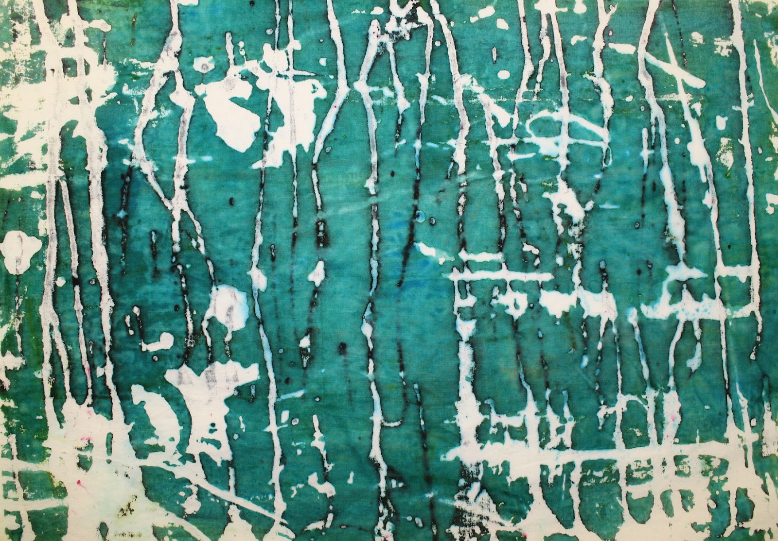 Living and Dyeing Under the Big Sky: Deconsructed Screenprints - Drip Lines