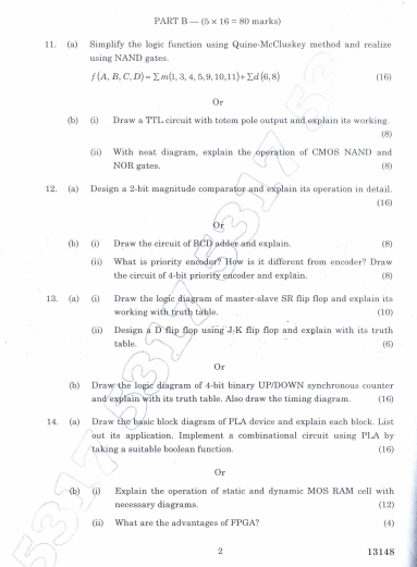 147302 Digital Electronics Nov Dec 2011 Question Paper - University ...
