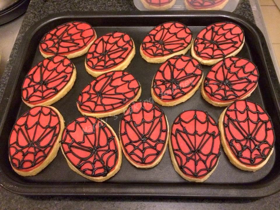 Mandy's baking journey: Spiderman cookies