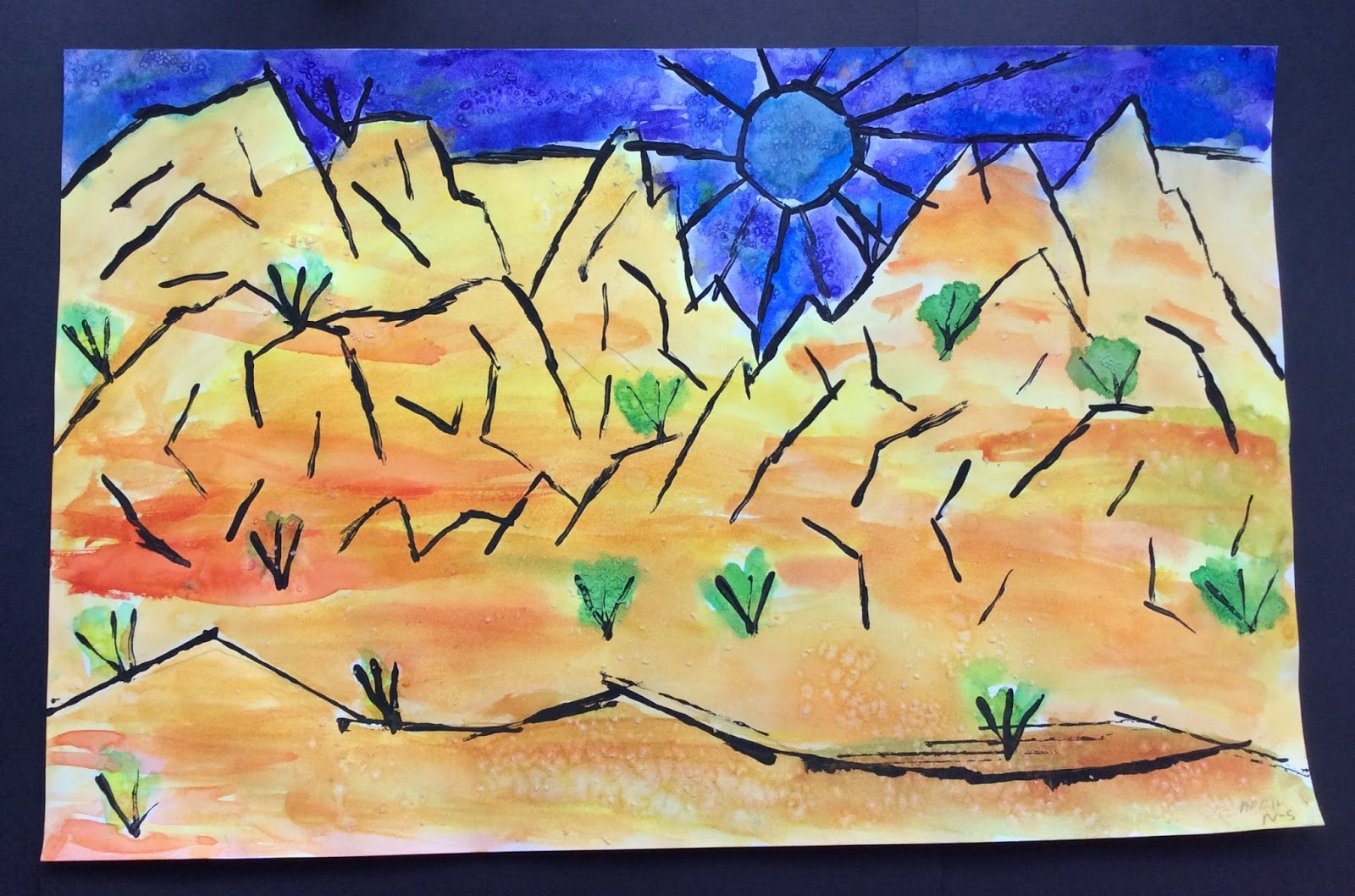 J.J. Flynn Art Studio: Fifth Grade Watercolor Landscapes