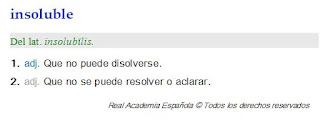 Materiales frikis de Física y de Química : ¿Insoluble o irresoluble?