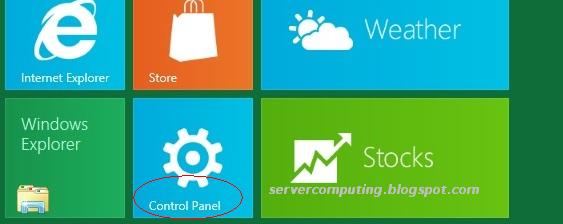 Use old control panel in Windows 8 ~ ServerComputing