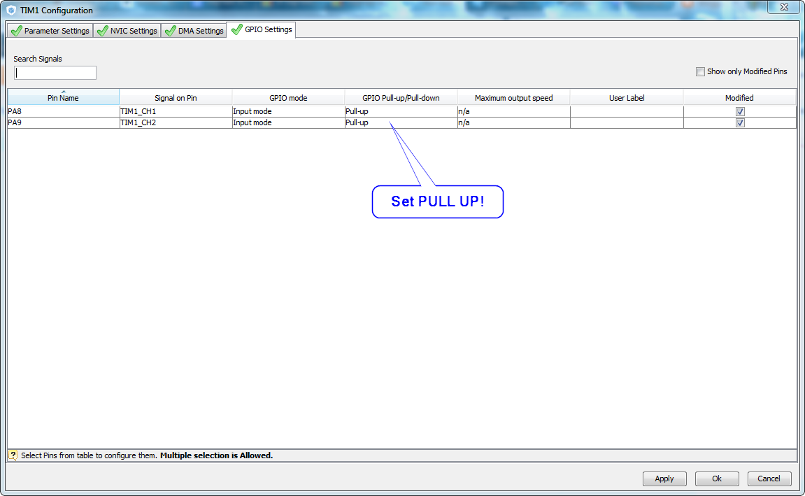 CubeMX - STM32 encoder interface