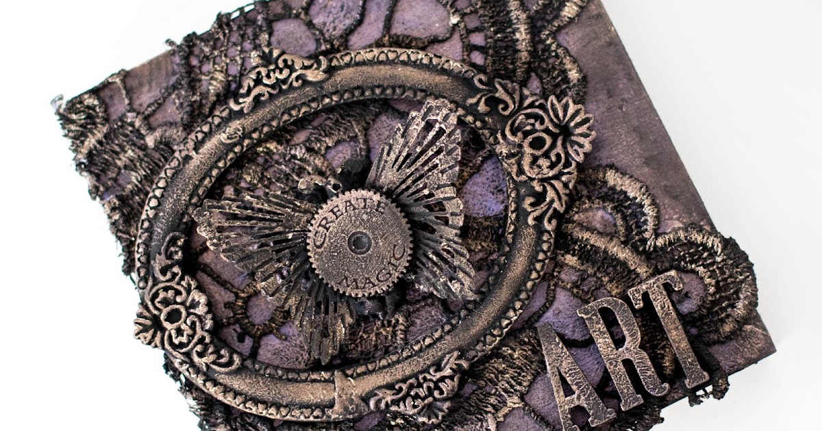 Tiffanys Paper Designs: Opal magic wax mixed media canvas