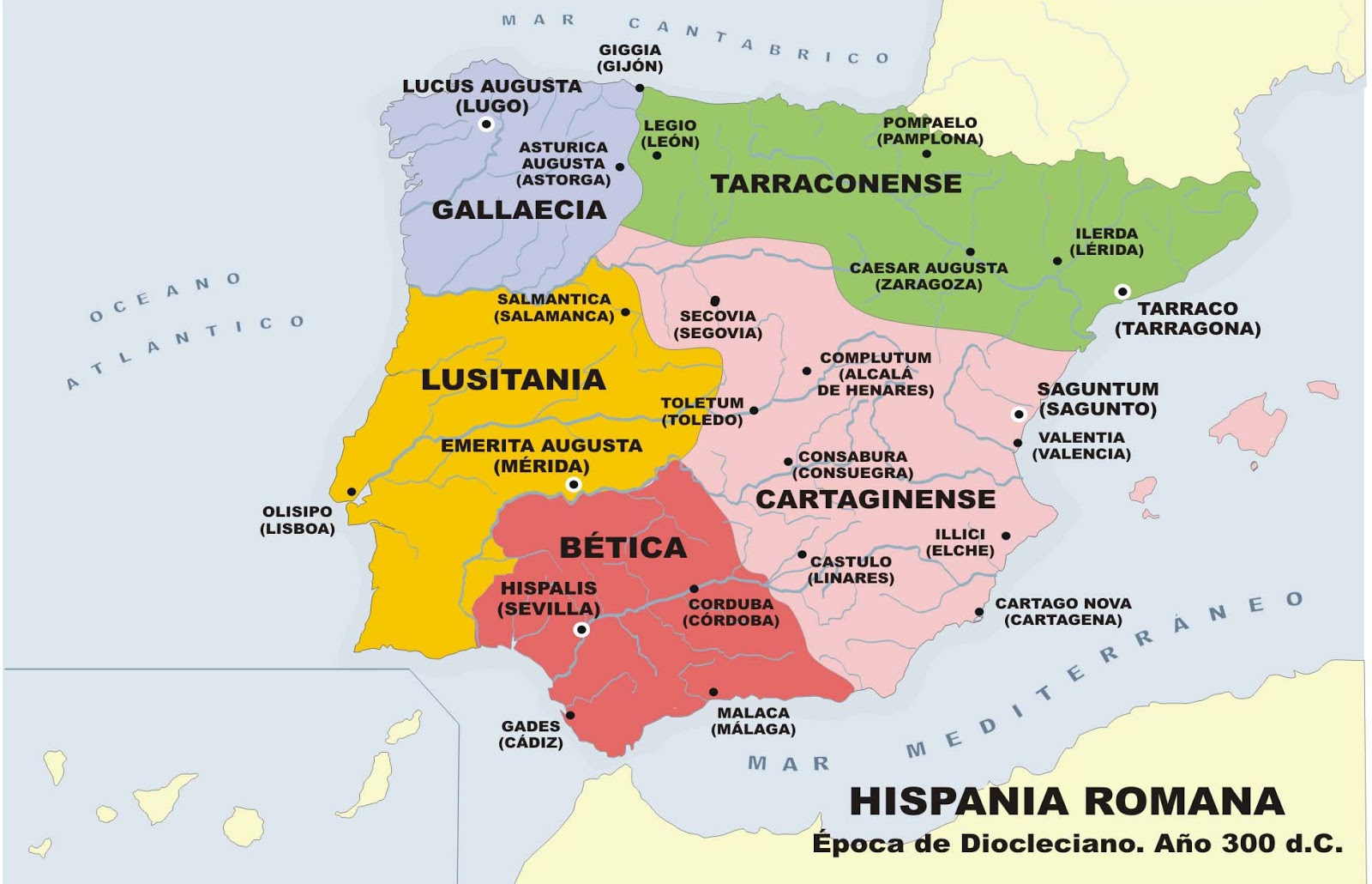 THE WORLD OF THE GEOGRAPHY: Mapa da división provincial de Hispania ...