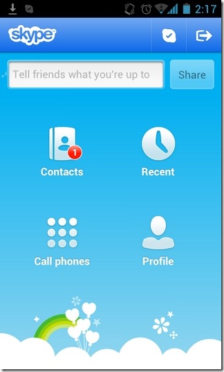 Skype version-2.6 update for Android devices ~ Technology Village