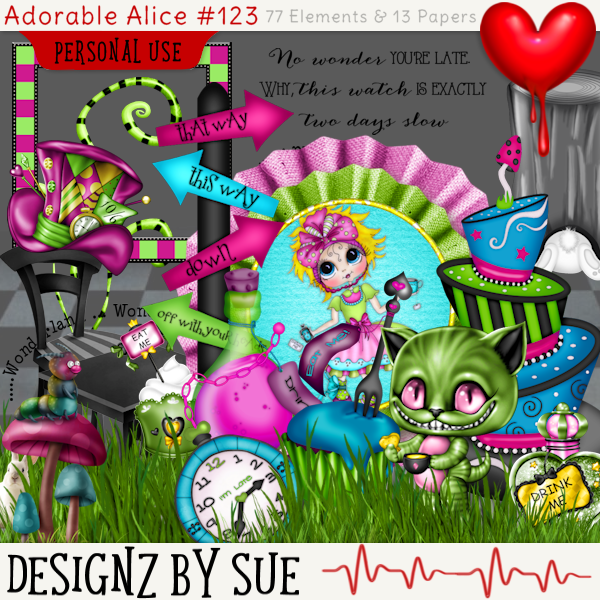Designz By Sue: ADORABLE ALICE KIT