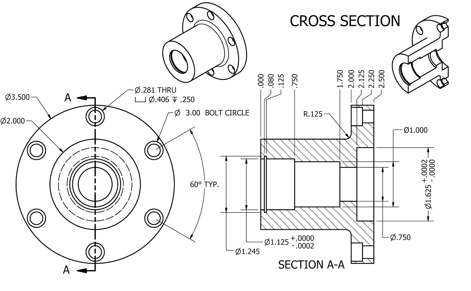 NX CADD: DRAWING TEST - CASTING COMPONENT