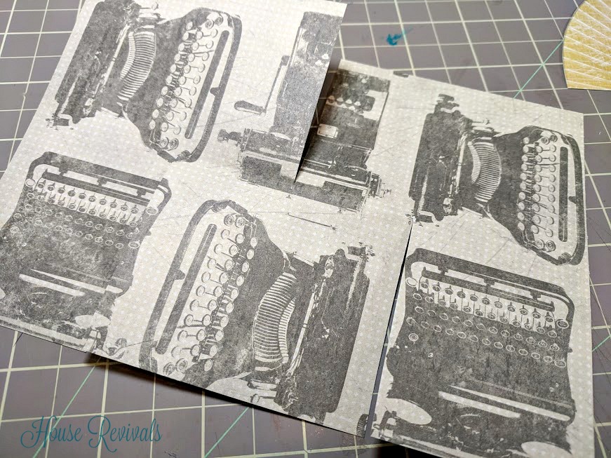 After you have created your template, lay it over a 5x7 piece of card ...