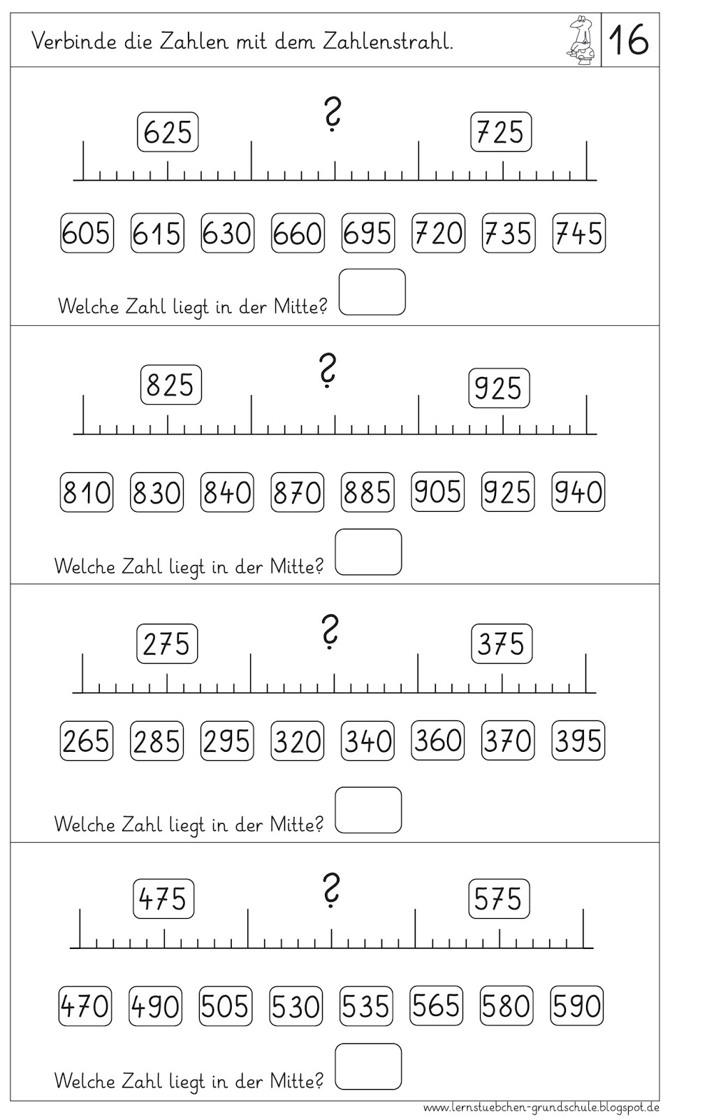 Lernstübchen: Zahlen am Zahlenstrahl (11)