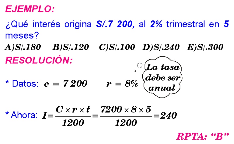 QUÉ ES LA REGLA DE INTERÉS SIMPLE EJEMPLOS